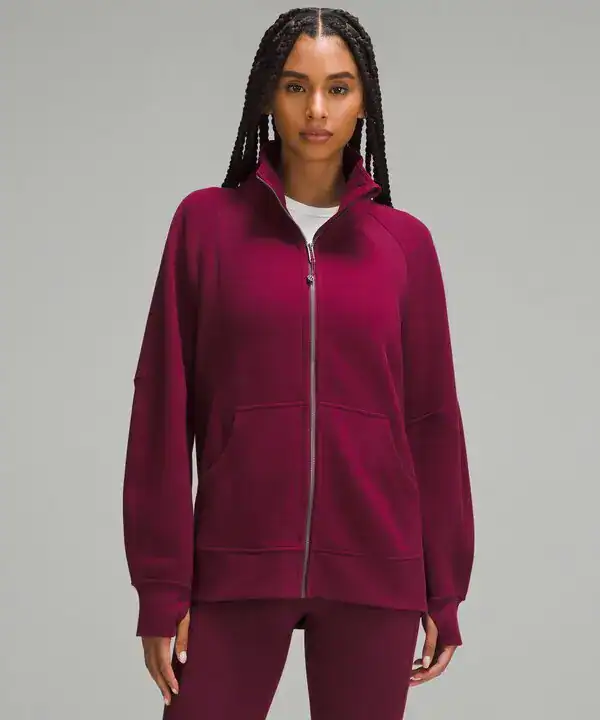 Lululemon Scuba Oversized Funnel-Neck Full Zip Long - Deep Luxe